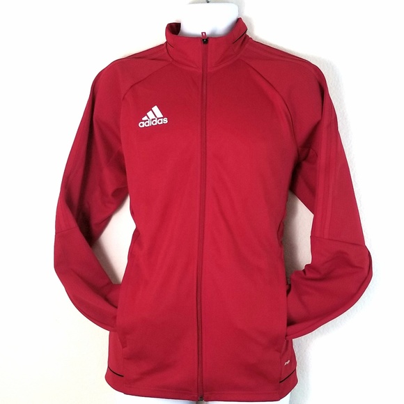 adidas | Jackets & Coats | Adidas Mens Full Zip Track Jacket Red | Poshmark